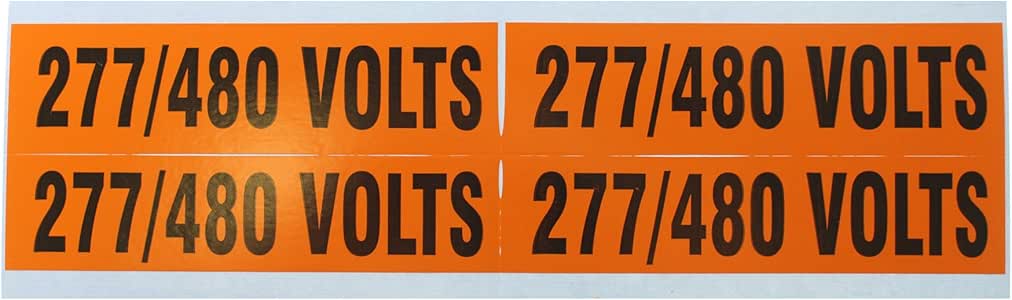 Ideal 44-299 Conduit & Voltage Marker Labels, "277/480 Volts" - (5 Pack ...