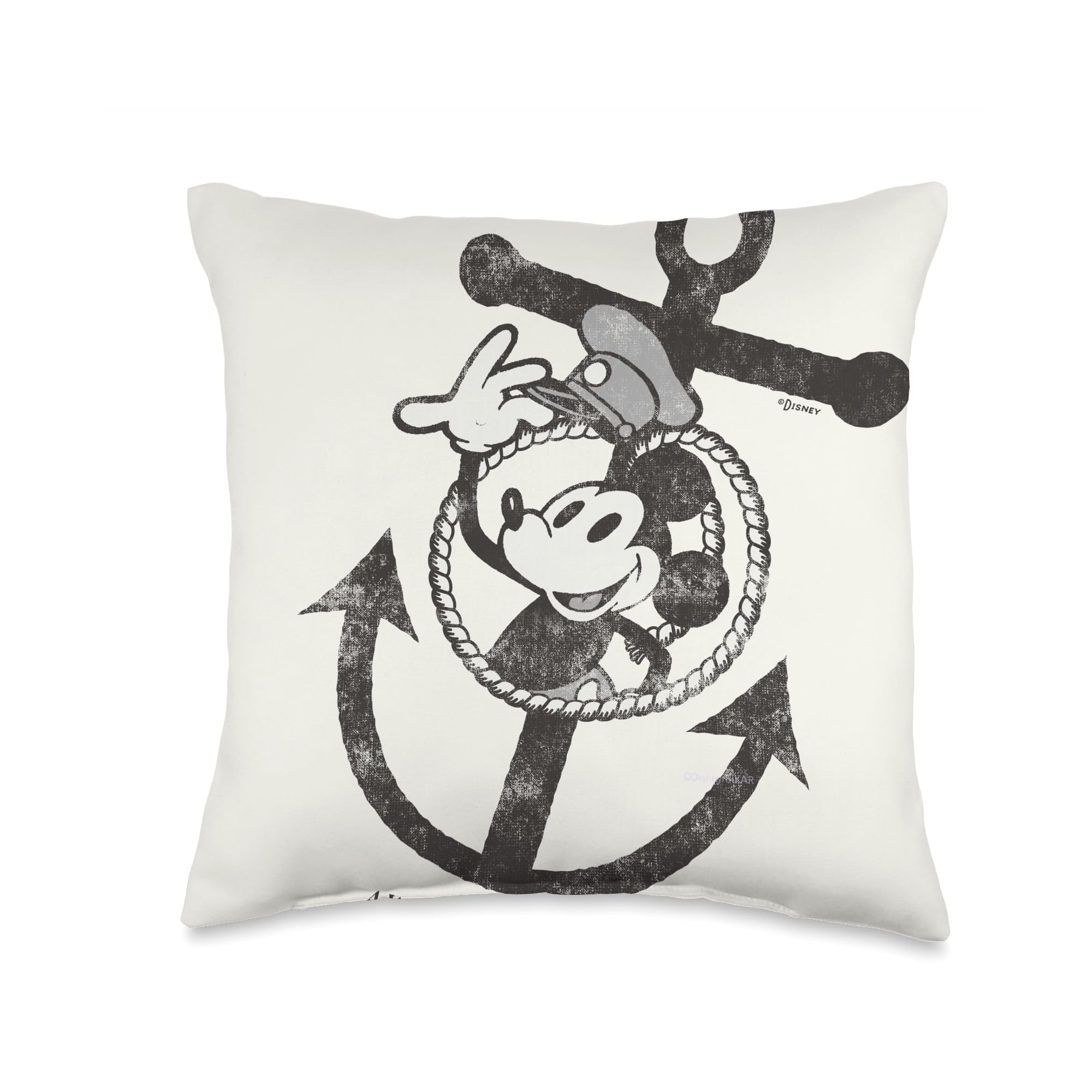 Disney 100 Mickey Mouse Steamboat Willie Captain D100 Throw Pillow for ...