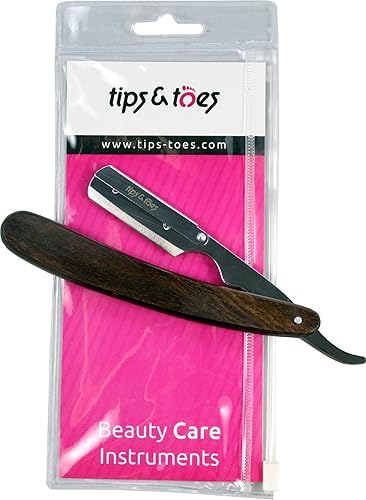 Tips & Toes Straight Razor for Classic Shaving-Pure Natural Wood ...