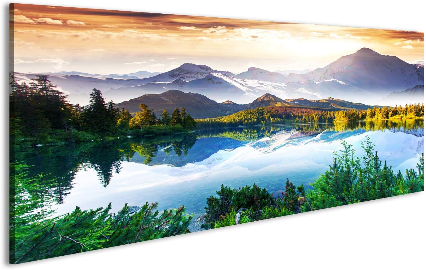 islandburner Bild Bilder auf Leinwand See Landschaft Berge Poster ...