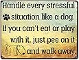 Amazon.com: Handle Every Stressful Situation Like a Dog, 9 x 12 Inch ...