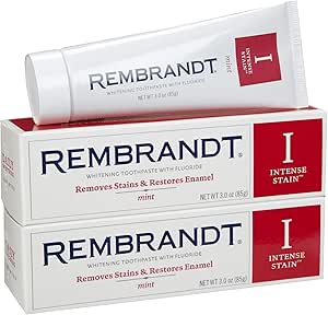 Amazon.com: Rembrandt Intense Stain Toothpaste, Mint, 3 Ounce, 2-pack ...