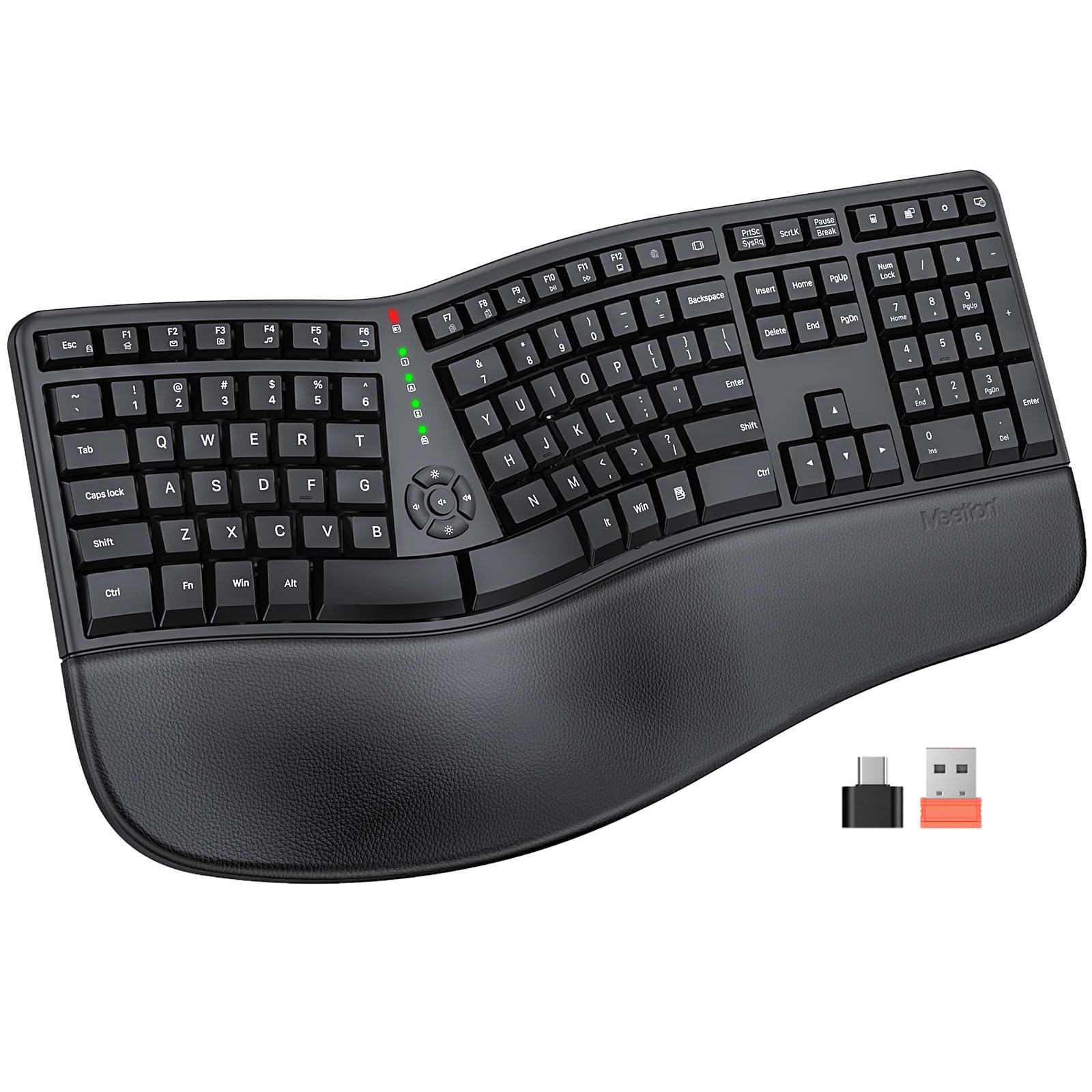 Mua MEETION Ergonomic Split Wireless Keyboard with Cushioned Wrist Rest ...