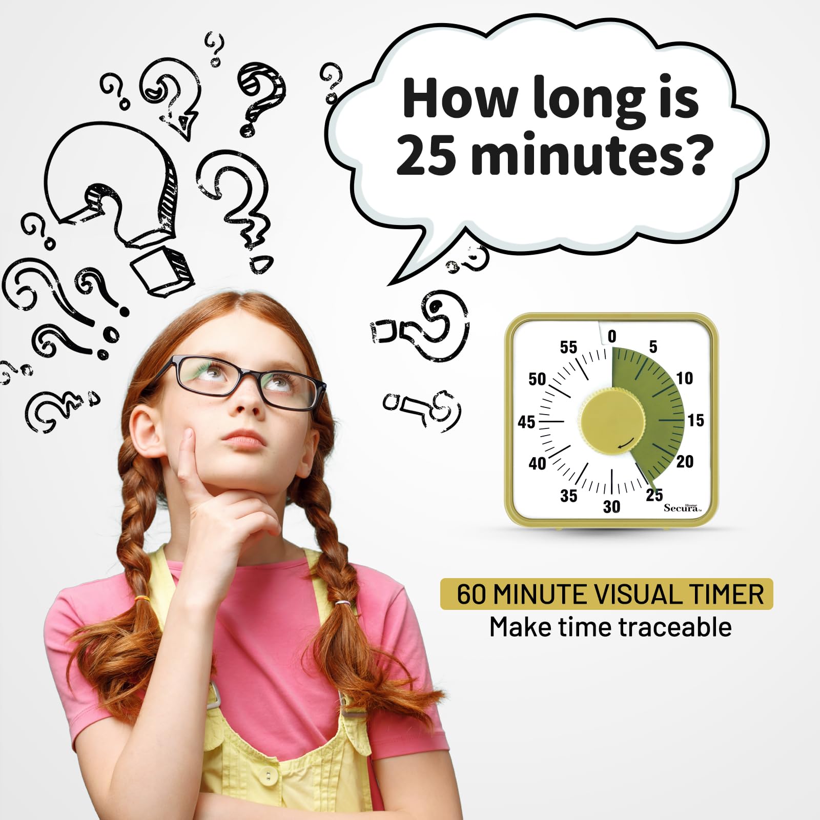 Mua Secura 60-Minute Visual Timer, 7.5 Inch Oversize Countdown Timer ...