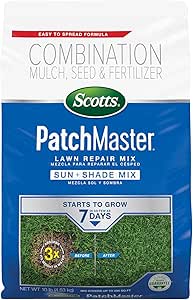 Amazon.com: Scotts PatchMaster Lawn Repair Mix Sun and Shade Mix - 10 ...