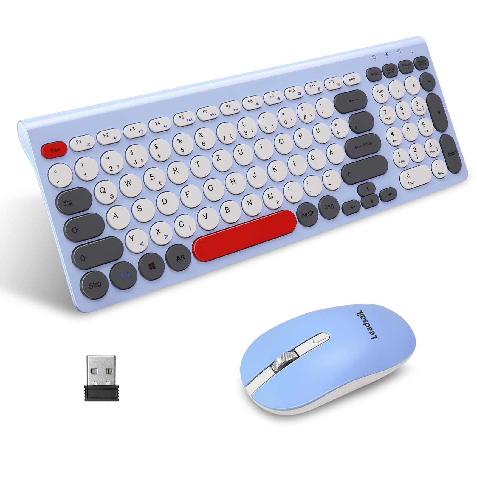 Mua LeadsaiL, Wireless Keyboard Mouse Set, Ergonomic Mouse and Keyboard ...