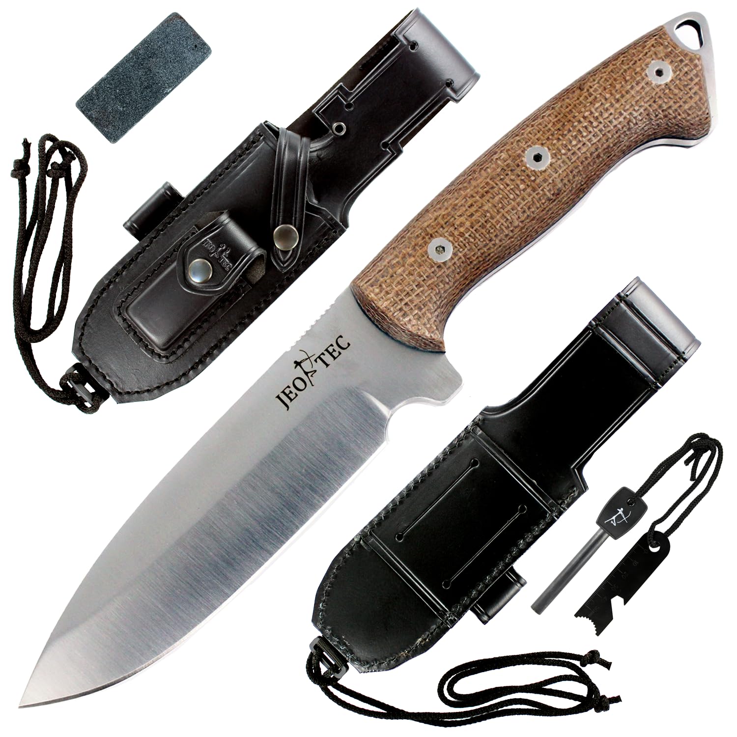 JEO-TEC Nº39 Fixed Blade Bushcraft Survival Hunting Camping Field Knife ...