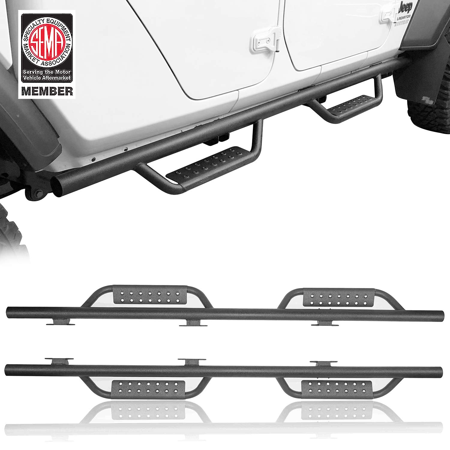 Buy u-Box Gladiator Side Steps Running Boards Wide Drop Nerf Bars ...
