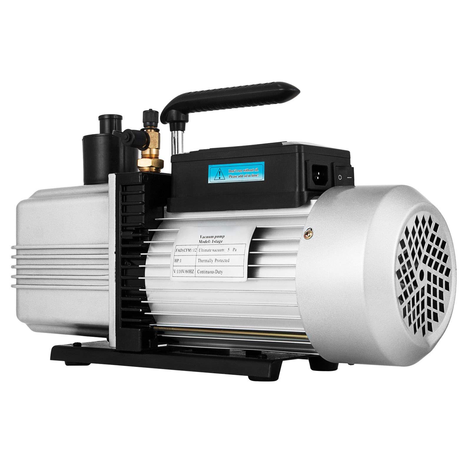 Mua VEVOR Vacuum Pump 12CFM 1 HP Single Stage Air Conditioning Vacuum Pump 110V 5PA Ultimate ...