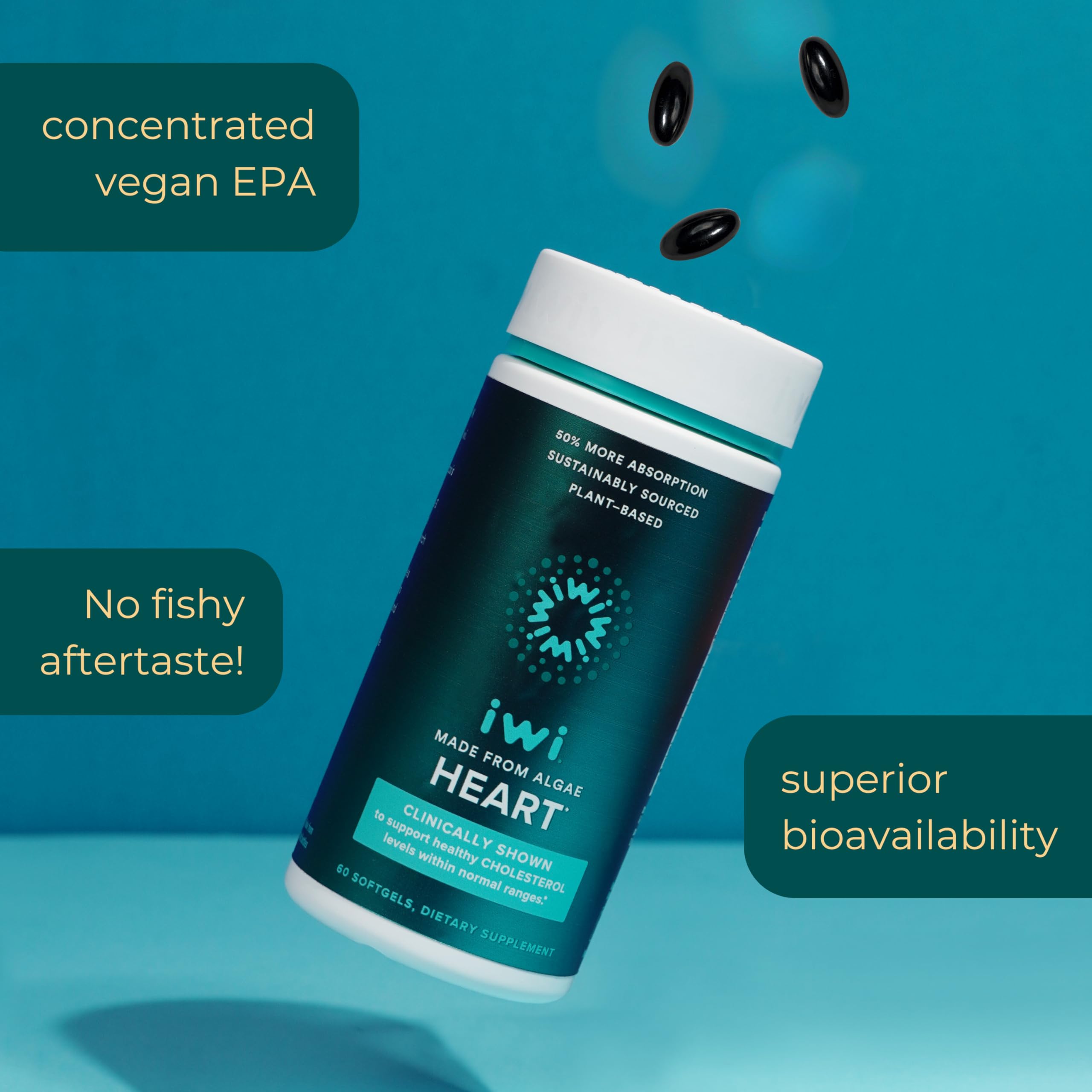Mua Iwi Life Heart Omega-3, 60 Softgels (30 Servings), Vegan Plant ...