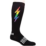 MOXY Socks Black with Lime Lightning Insane Bolt Knee-High Soccer Socks ...