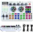 Amazon.com: Bonkyo F999 White Live Streaming Sound Card, Professional ...