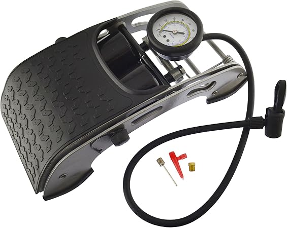 Car Bicycle Foot Pump Air Tyre Inflator Double Barrel Foot pump 0 ...