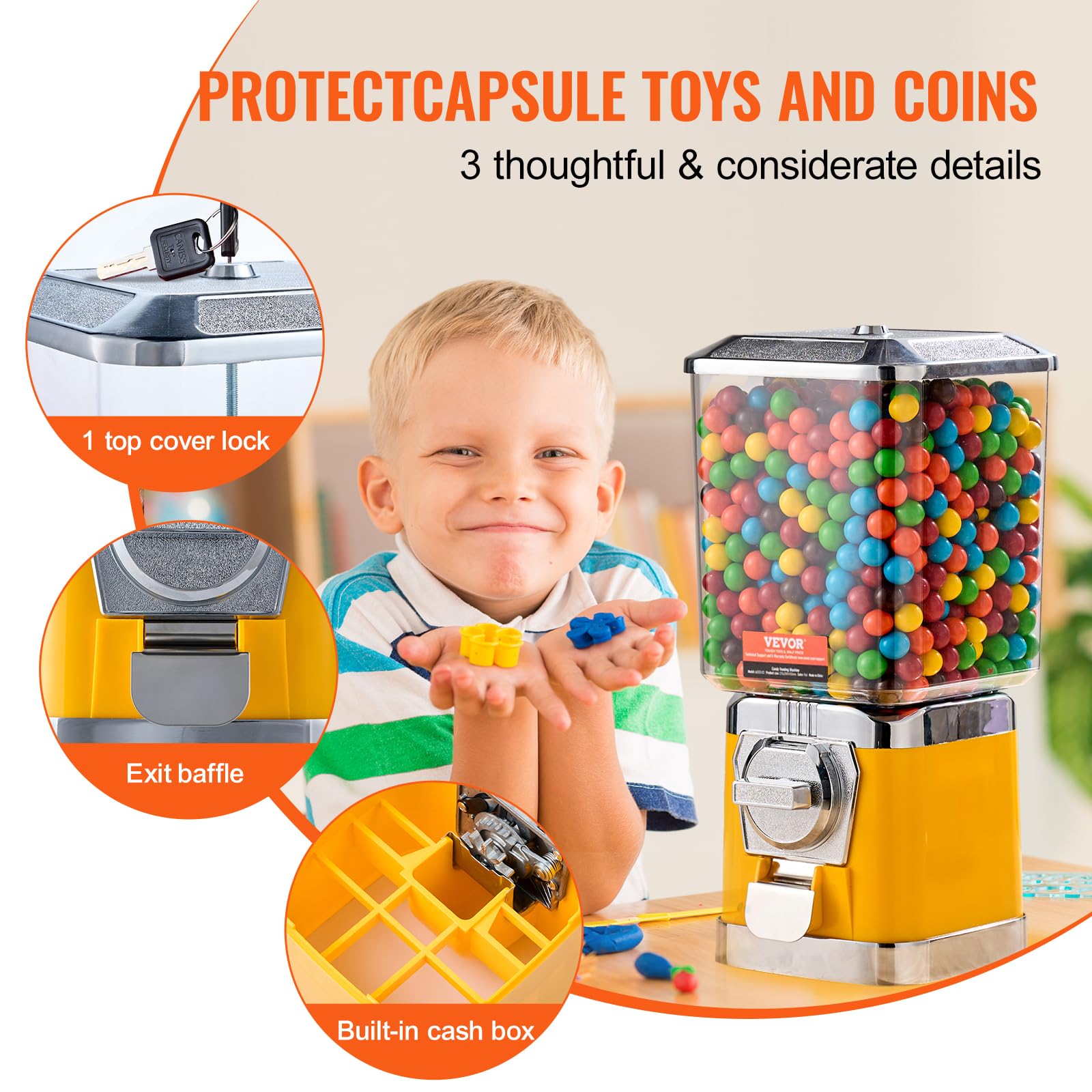 Mua VEVOR Gumball Machine for Kids, 17"H Home Candy Vending Machine, PC ...