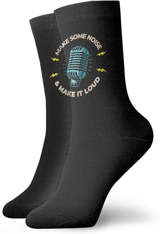 Amazon.com: Sport Ankle Socks Vintage Microphone Micro Make Noise Make ...