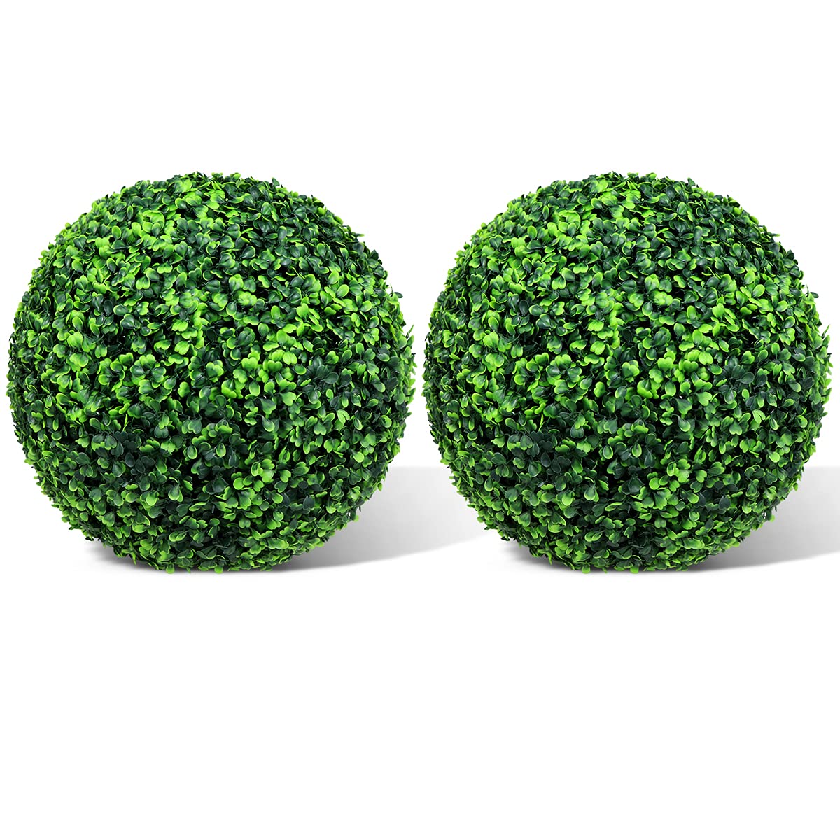 Easnwllim 2 PCS 14.96 Inch Artificial Boxwood Balls Decorative Faux ...