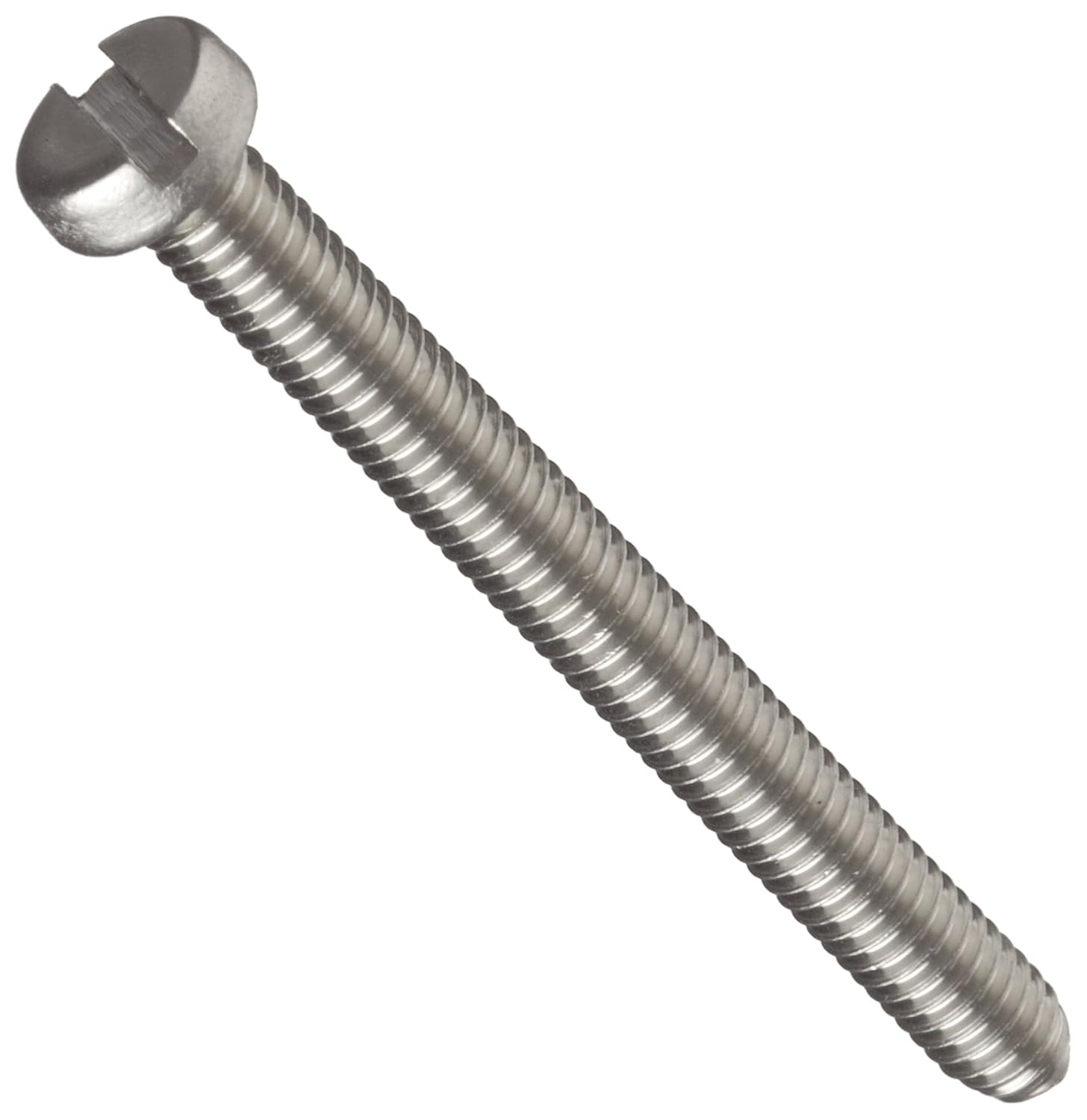 Stainless Steel Machine Screw, Plain Finish, Cheese Head, Slotted Drive ...