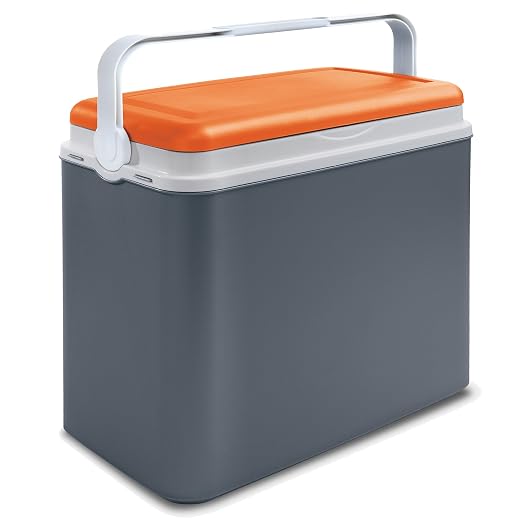 24 Litre Coloured Cooler Box Grey & Orange: Amazon.co.uk: Kitchen & Home