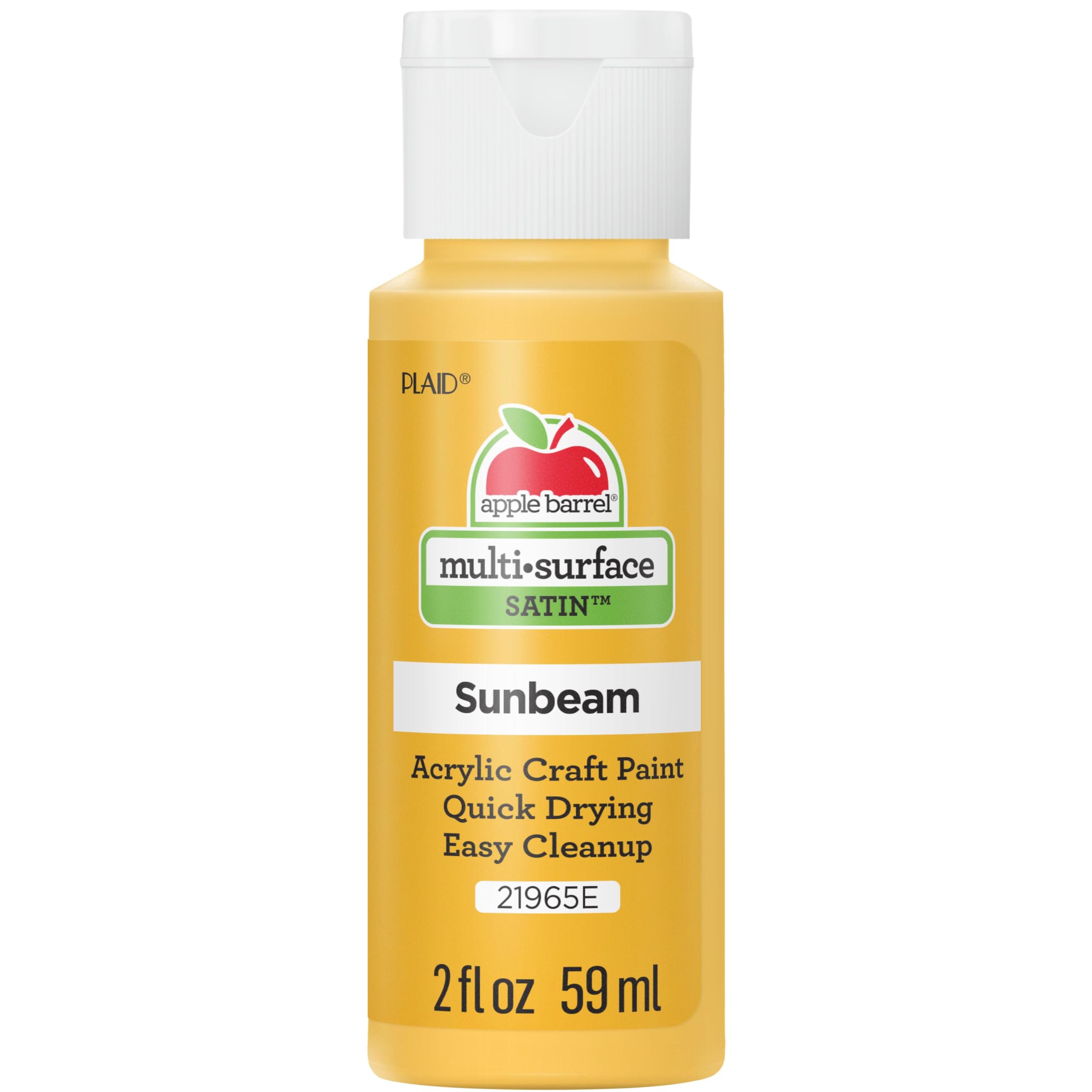 Apple Barrel Multi Surface Acrylic Paint, 2 oz, Sunbeam 2 Fl Oz for ...