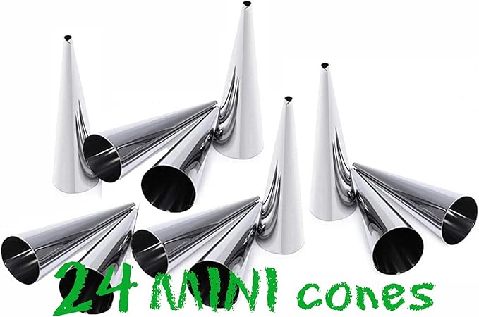 Mini Cream Horn Molds - Small Lady Lock Form Set of 24 Pastry Forms ...