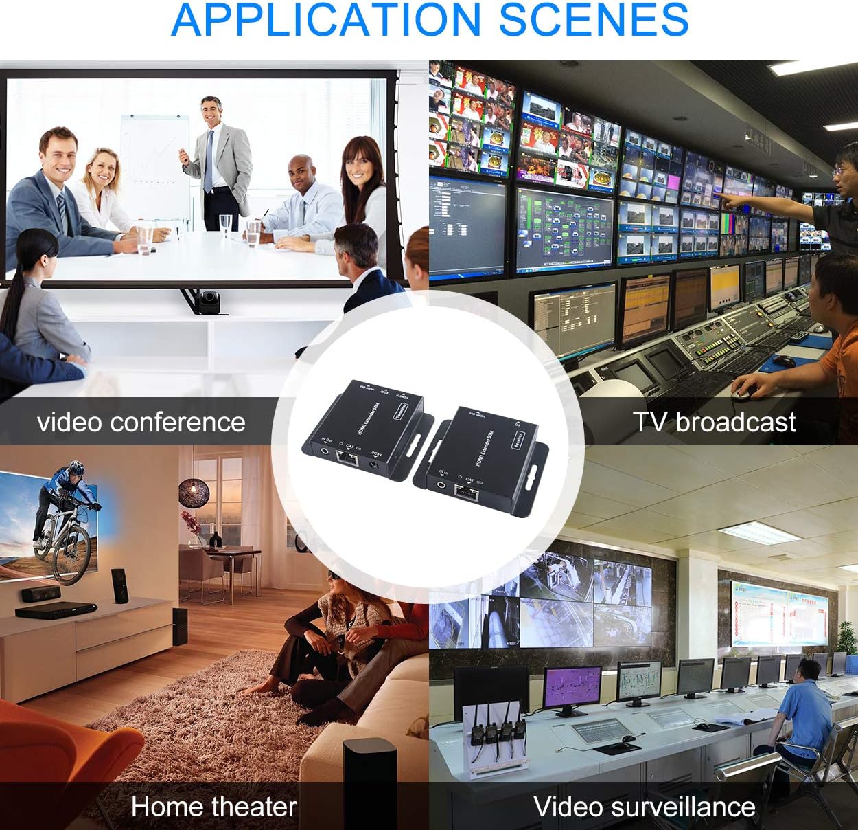 HDMI Extender 50M with Loop Out Option, Full HD Uncompressed Transmit ...