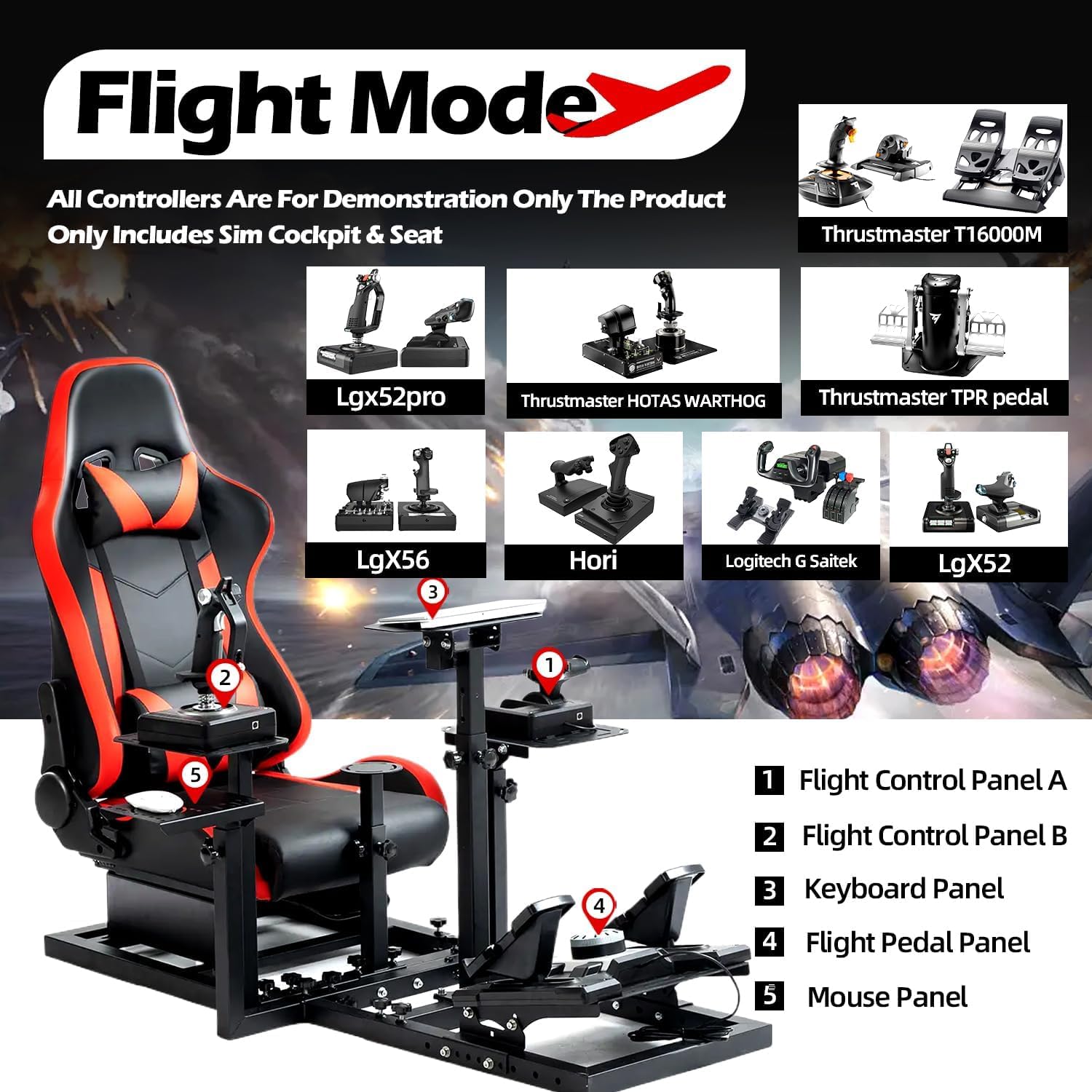 Mua Supllueer Flight Simulator Cockpit with Comfort Gaming Seat Fit for ...