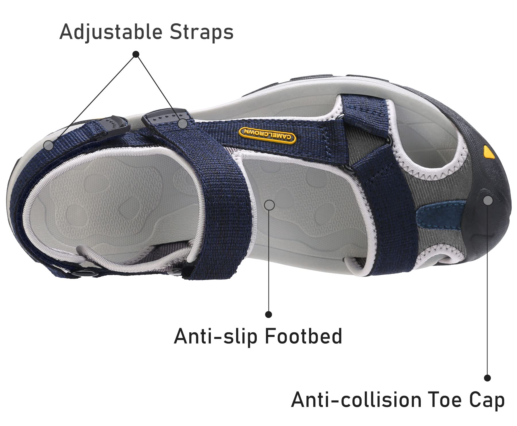 Mua Men's Waterproof Hiking Sandals Closed Toe Water Sandals Athletic ...