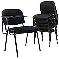 Amazon.com: HNY Black Tablet Arm Chairs Set of 15, Mesh Office Waiting ...