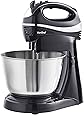 VonShef 2 in 1 Twin Hand and Stand Mixer, Black, 300W with 5 Speeds ...