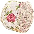Amazon.com: Burlap Ribbon, 32.8ft Long x 2.0in Wide Rose Flower Printed ...