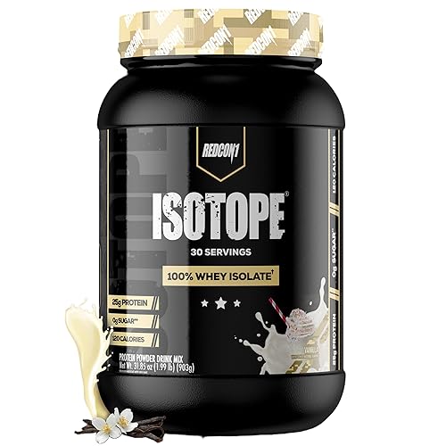 REDCON1 Isotope 100% Whey Isolate, Vanilla - Keto Friendly Whey Protein ...