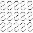 Amazon.com : 120 Pcs 1.2 Inch S Hook Connectors Metal Hanging Hooks for ...