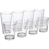 Amazon.com | Bistro Premium Quality Clear Plastic Tumblers | set of 8 ...