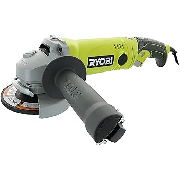 Ryobi AG454 7.5 Amp 120V AC 11, 000 RPM Corded Angle Grinder w/ Rear ...