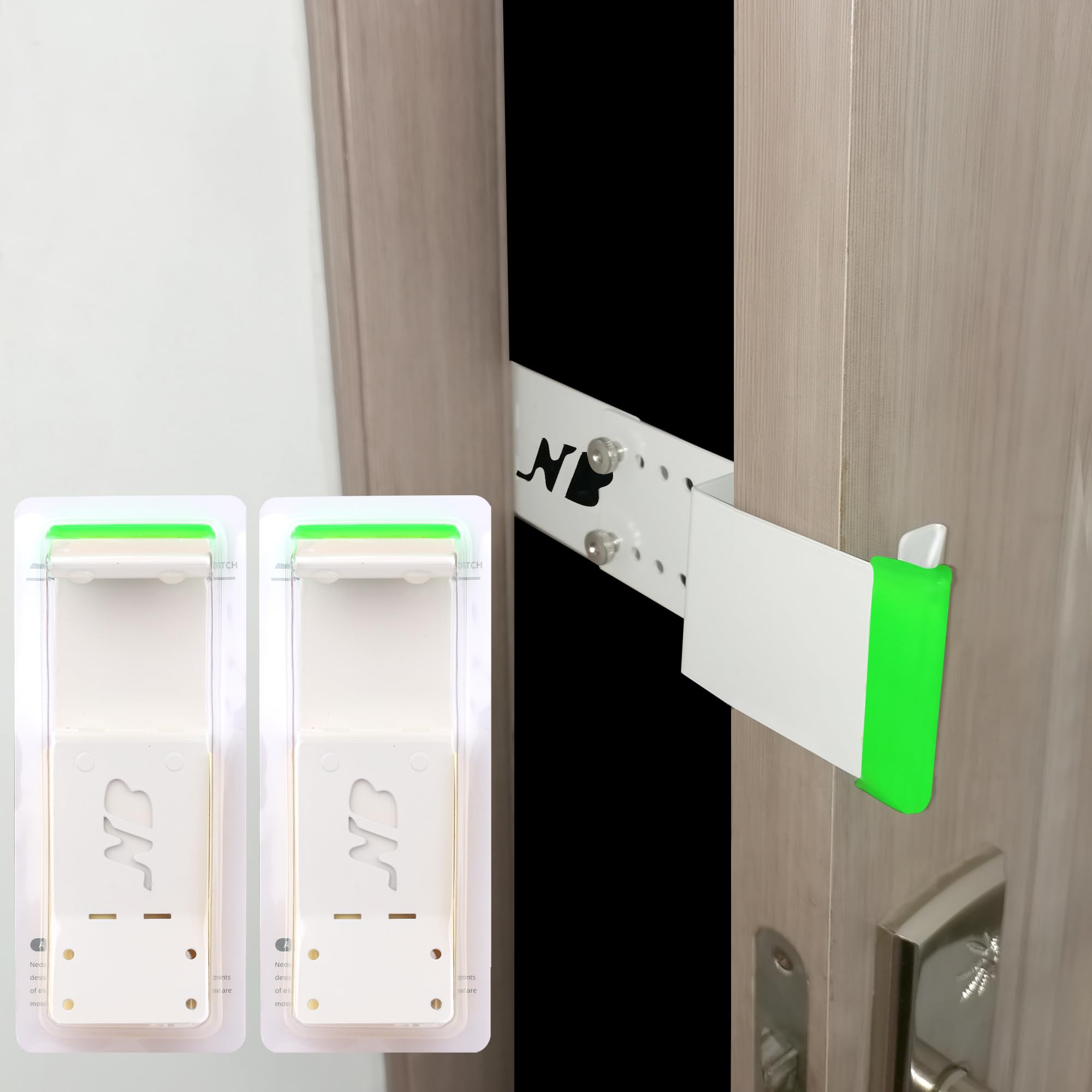 Neobay Steel Cat Door Latch, Door Prop for Cats Keep Dogs Out of Cat ...