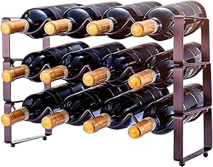 Amazon.com: 3 Tier Stackable Wine Rack Water Bottle Holder Organizer ...