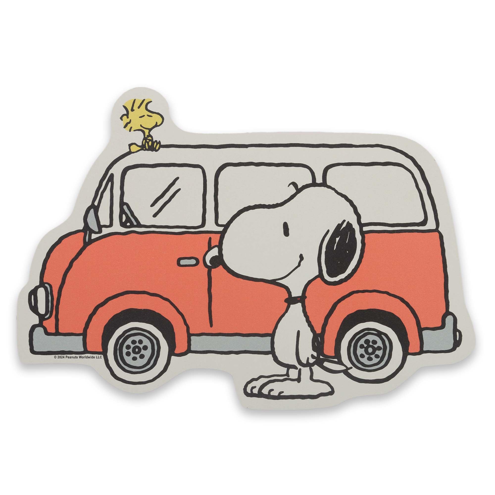 Peanuts Snoopy and Woodstock Retro Van Wood Wall Decor - Fun Snoopy ...