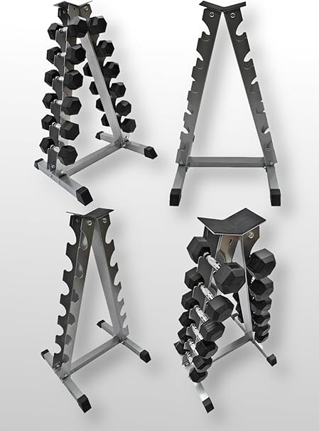 BodyRip Form Hantel-Rack Ständer Halter Hex Gummi Pro Style chrom ...