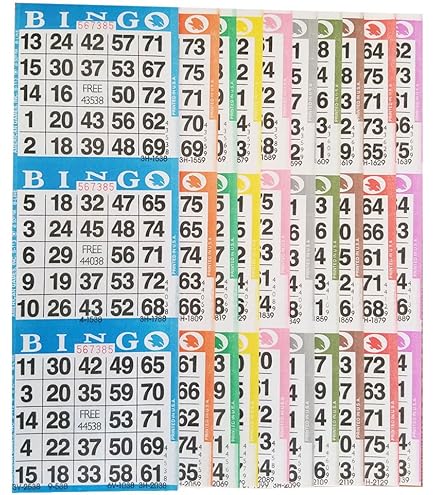 Bingo Cards Reusable Blue 3-on Bingo Paper Sheets - Case Of 3000 Sheets ...