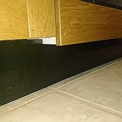 PVC kitchen kickboard plinth 150mm 1500mm colour: black gloss: Amazon ...