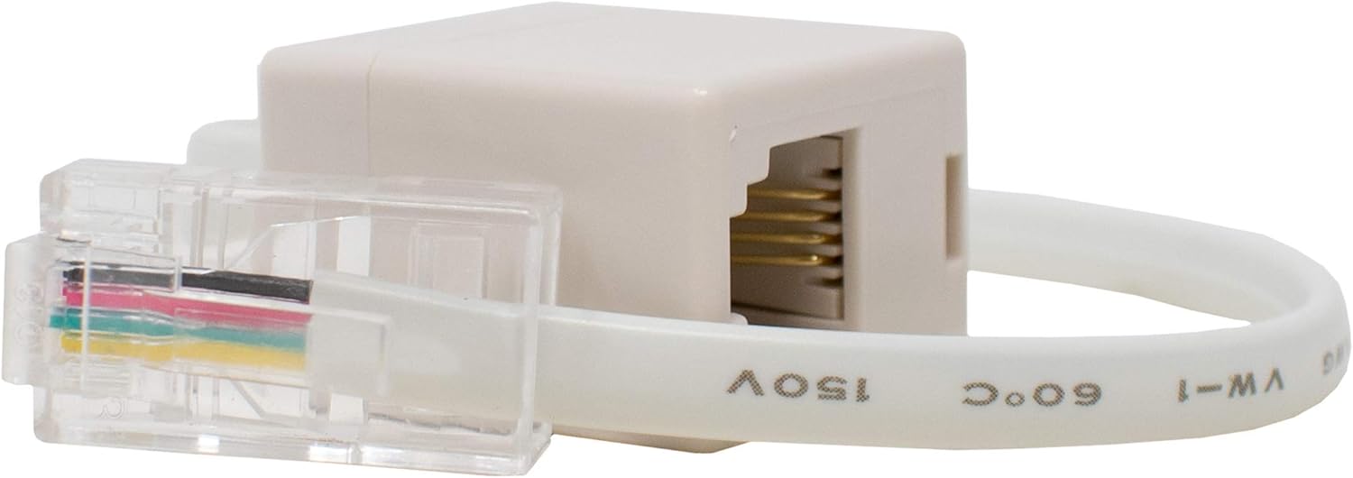 I-CHOOSE LIMITED RJ45 Plug to RJ11 Socket Adapter Convertor Coupler 4 ...