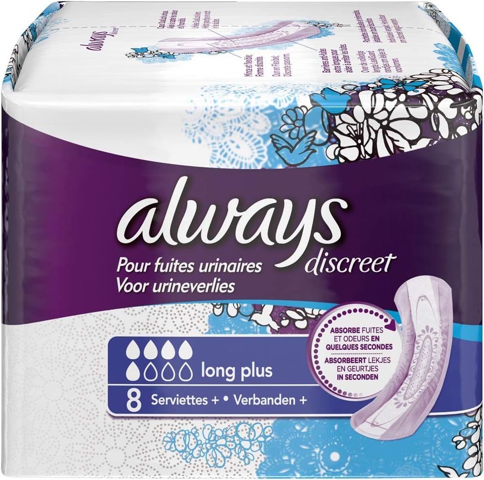 Always Discreet Long Plus Sanitary Towels for Incontinence and Bladder ...