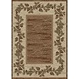 Amazon.com: Rustic Lodge, Pine Cone Open Field Area Rug, 63" W x 87" L ...