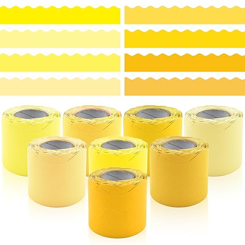 DASTTUIS Bulletin Board Borders - 8 Rolls 262.4 Ft Yellow Bulletin ...