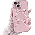 Amazon.com: Lovmooful Compatible for iPhone 15 Case Aesthetic Clear Cute Ribbon Bowknot Design ...