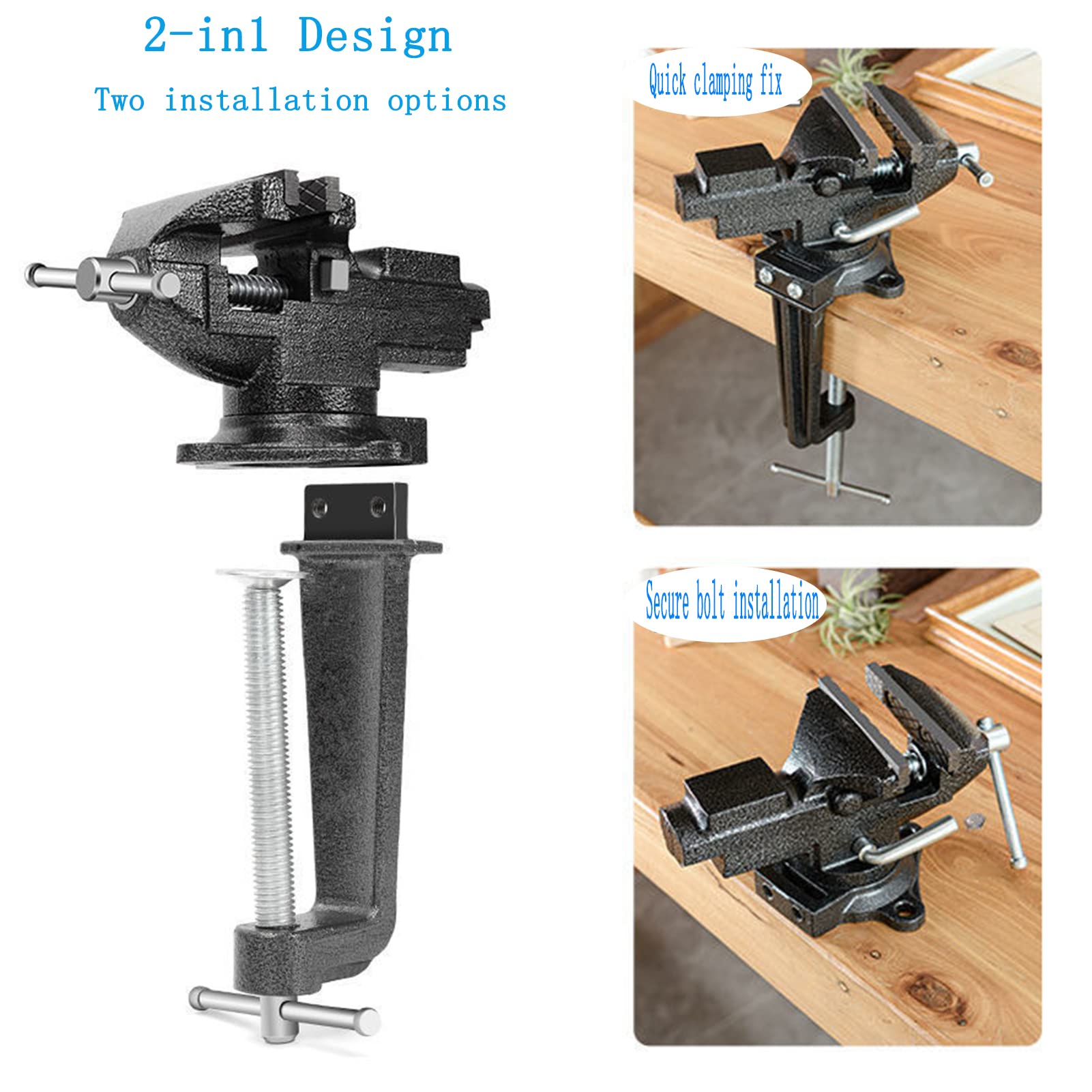 Mua Bench Vise or Table Vise, multifunctional jaw, multi-functional Combined Vise with Quick ...