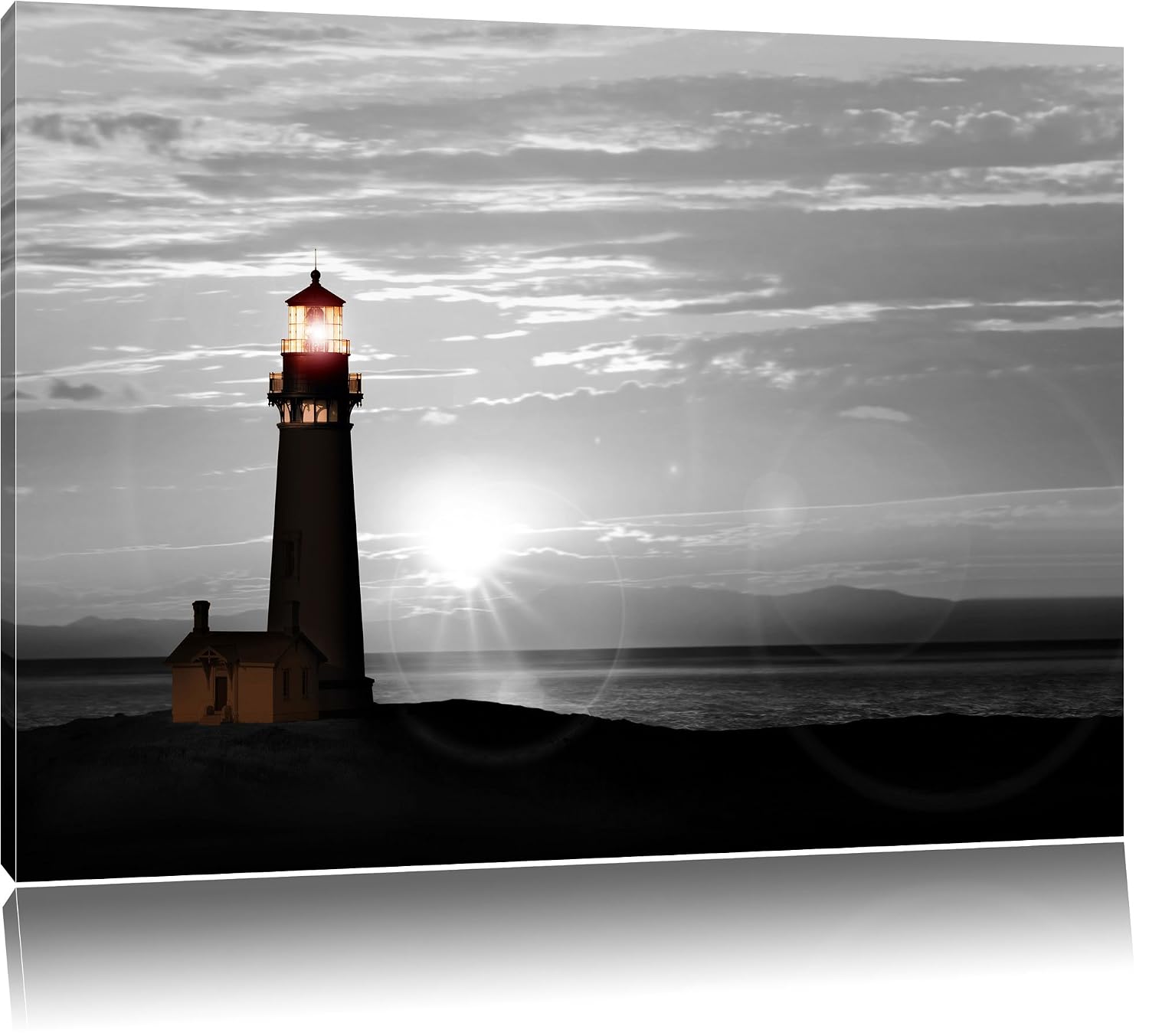 Sonnenuntergang Schwarz Weiss