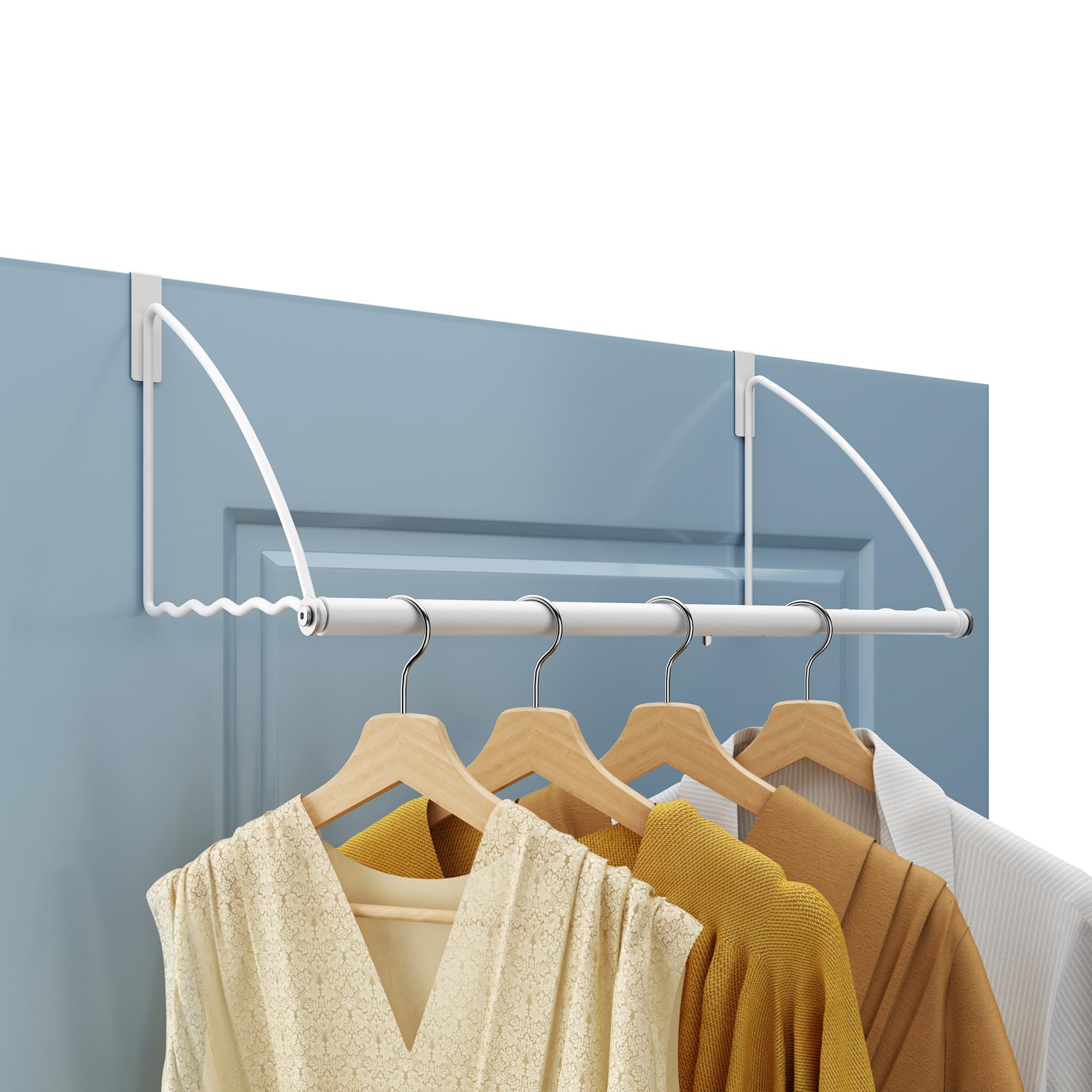 Tajsoon Over the Door Hanger Expandable & Adjustable, Over Door Clothes ...