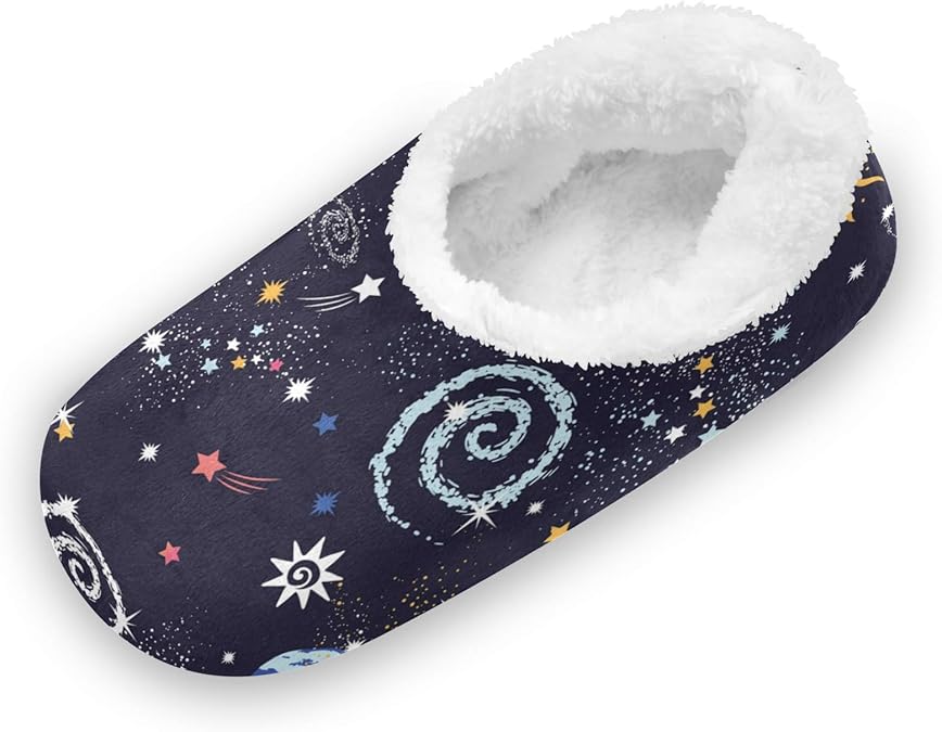 Amazon.com | FORMEETY Universe Space Star Planet House Slippers for ...
