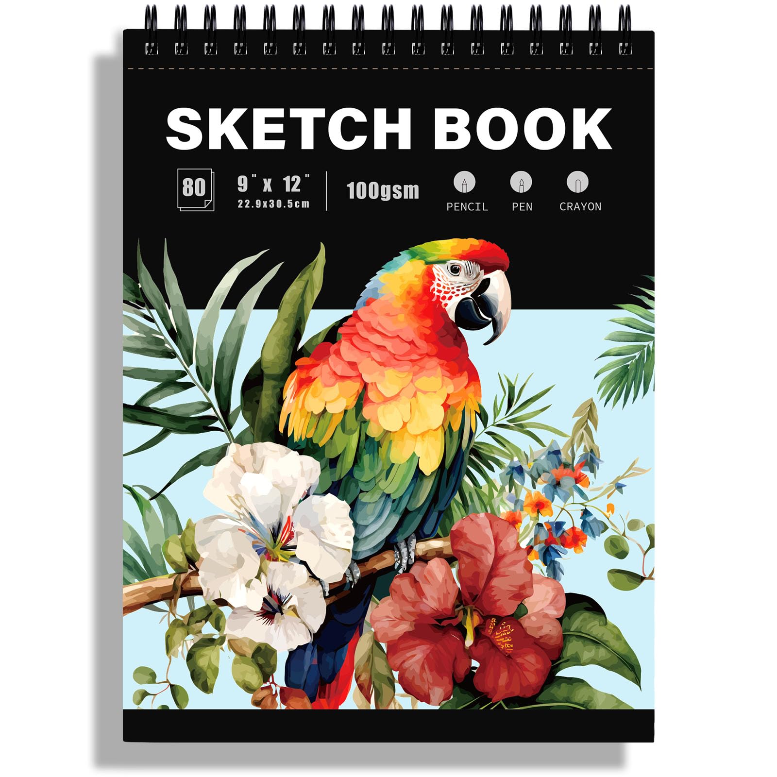 Koogel 2PCS Spiral Sketch Books, Art Sketchbook Sketch Pad Drawing ...